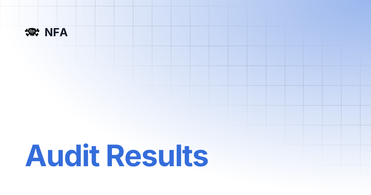 Audit Results | NFA